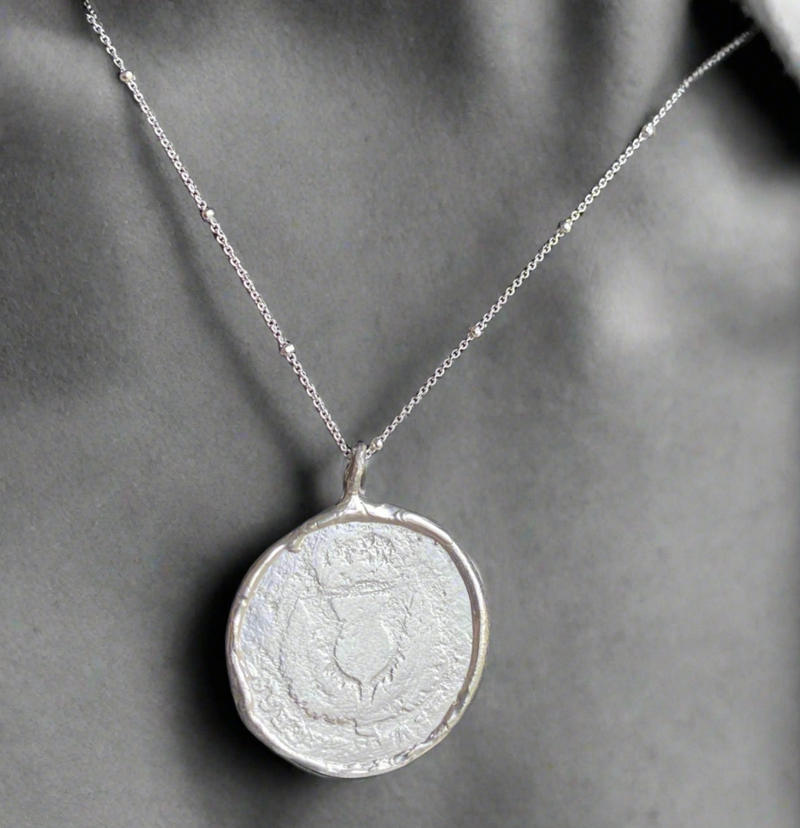 Sterling Silver Scottish Thistle Bawbee Coin – Catcher and Caught